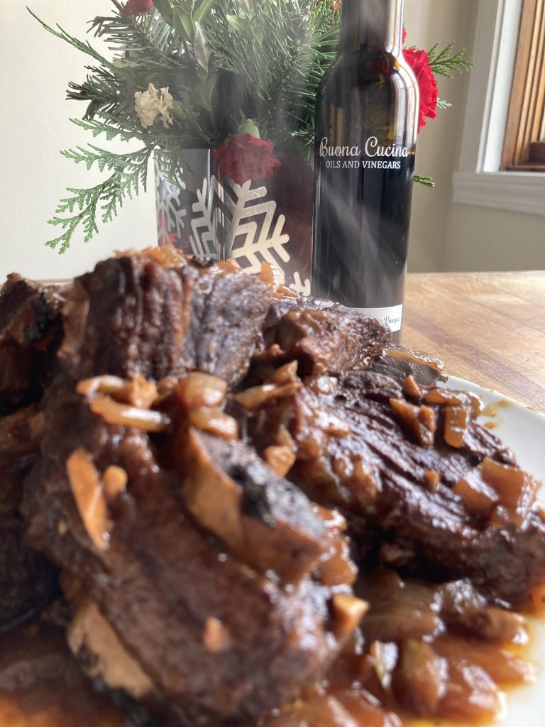 Wine & Balsamic Braised Beef Short Ribs | Buona Cucina