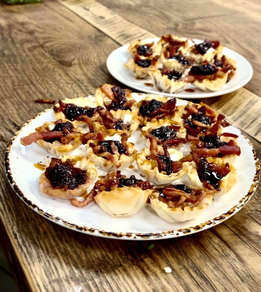 Bacon Brie Phyllo Bites with Raspberry Glaze | Buona Cucina